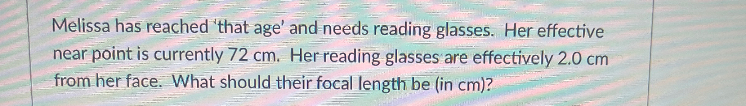 Solved Melissa has reached 'that age' and needs reading | Chegg.com