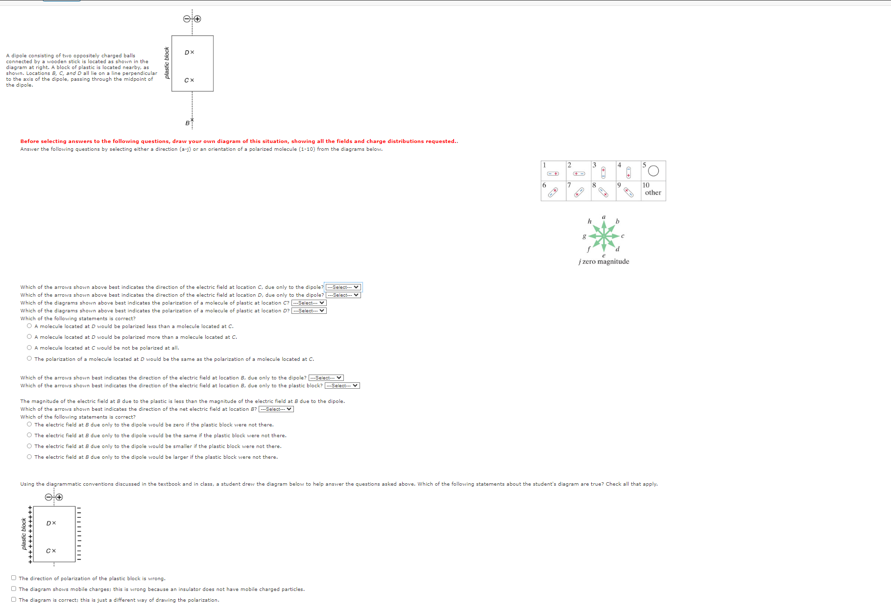 Solved A dipole consisting of two oppositely charged | Chegg.com