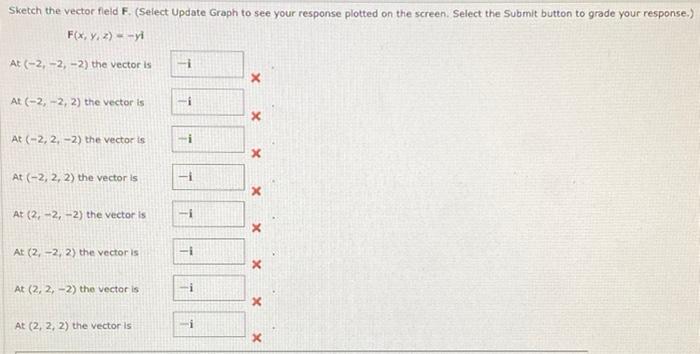Solved Sketch the vector fleld F. (Select Update Graph to | Chegg.com