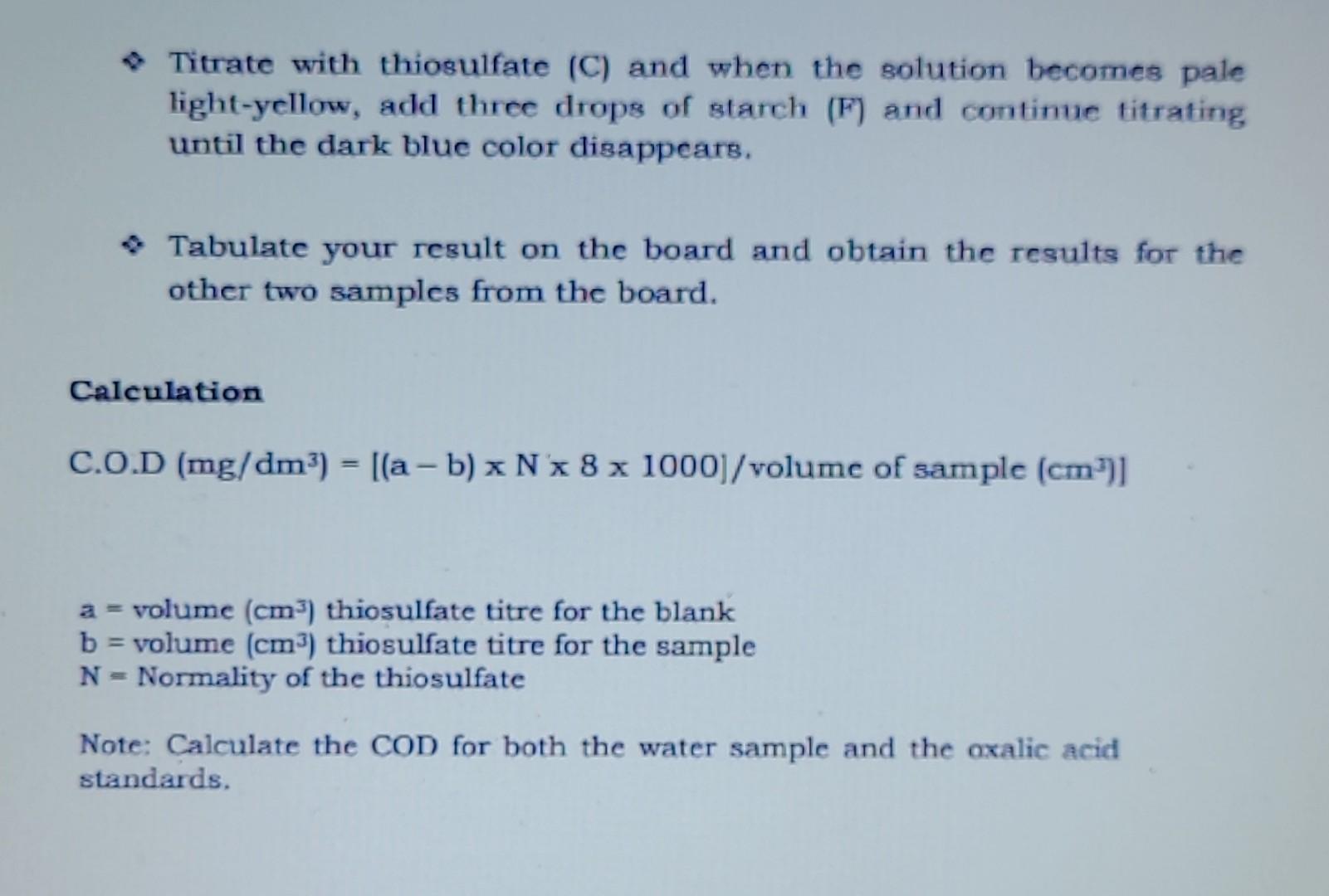 Solved * There are three water samples to be analyzed for | Chegg.com