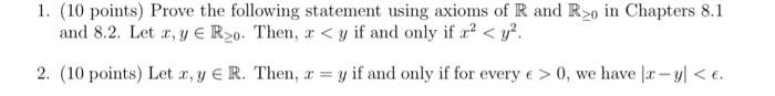 Solved 1. ( 10 points) Prove the following statement using | Chegg.com