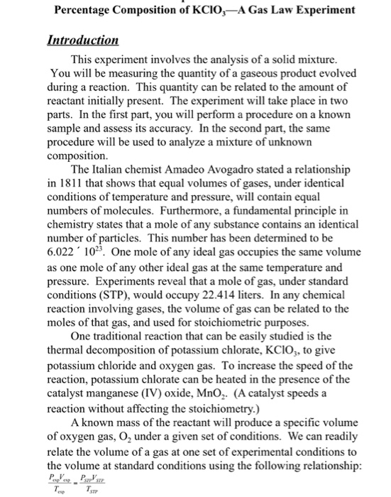Solved Prelaboratory Assignment 1. Write the balanced | Chegg.com