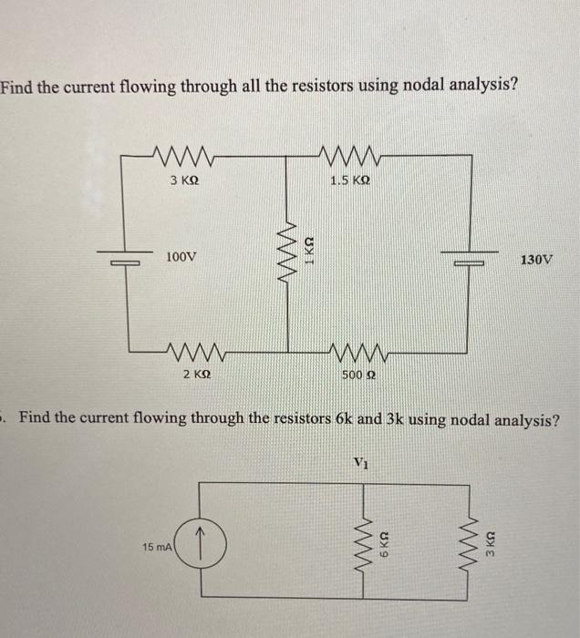 Solved Find the current flowing through all the resistors | Chegg.com