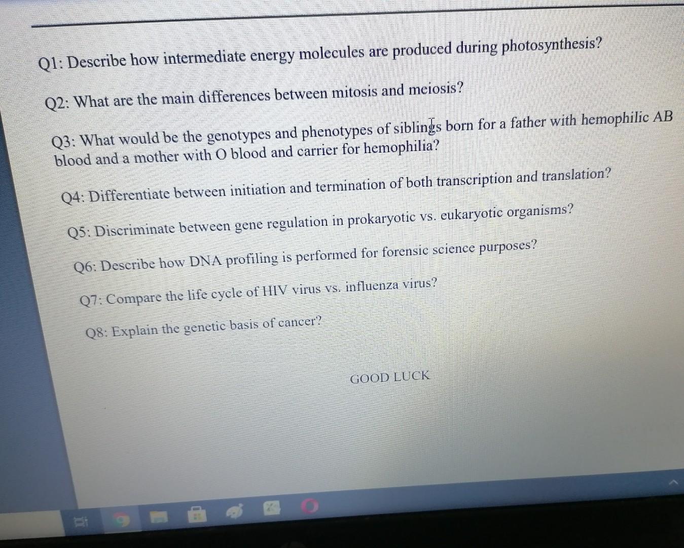 Solved Q1: Describe how intermediate energy molecules are | Chegg.com
