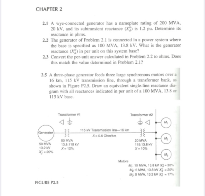 Solved CHAPTER 2 2.1 A wye-connected generator has a | Chegg.com