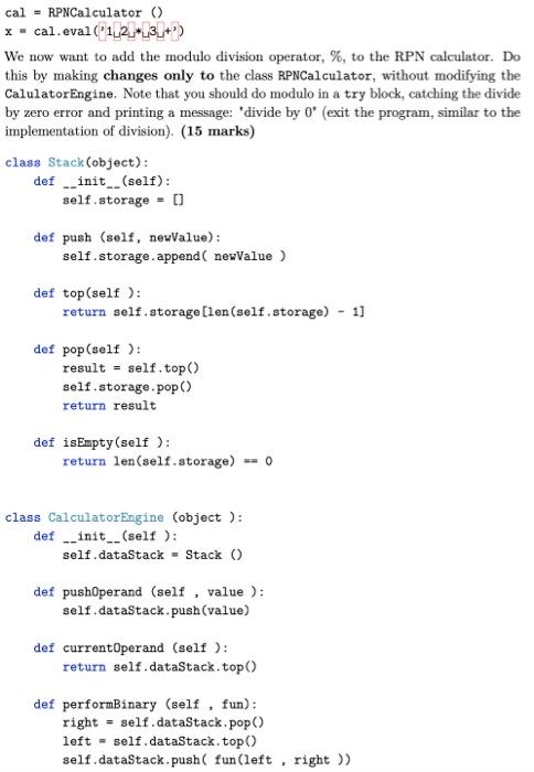 Solved We want to get a RPN (Reverse Polish Notation) | Chegg.com
