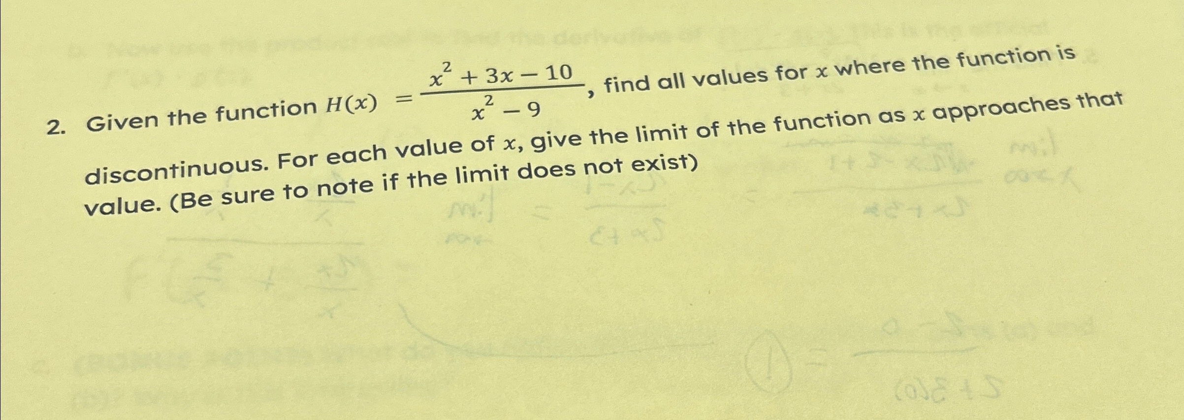Solved Given the function H(x)=x2+3x-10x2-9, ﻿find all | Chegg.com