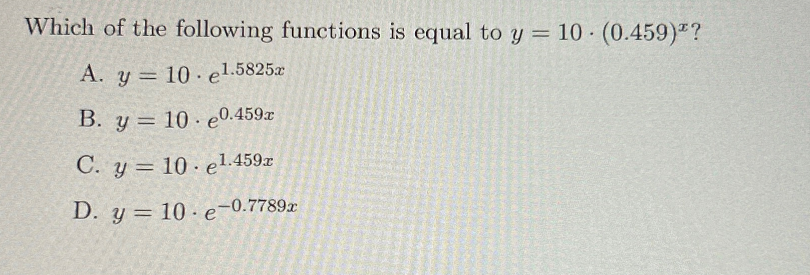 Solved Which of the following functions is equal to | Chegg.com