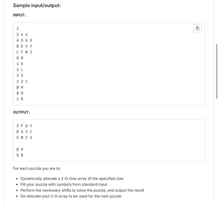 Solved Sample input/output: INPUT: OUTPUT: XFDY B A ∨C E W Z | Chegg.com