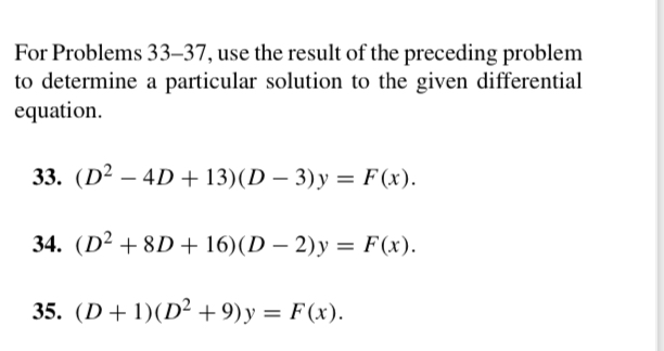 Solved For Problems 33-37, ﻿use the result of the preceding | Chegg.com