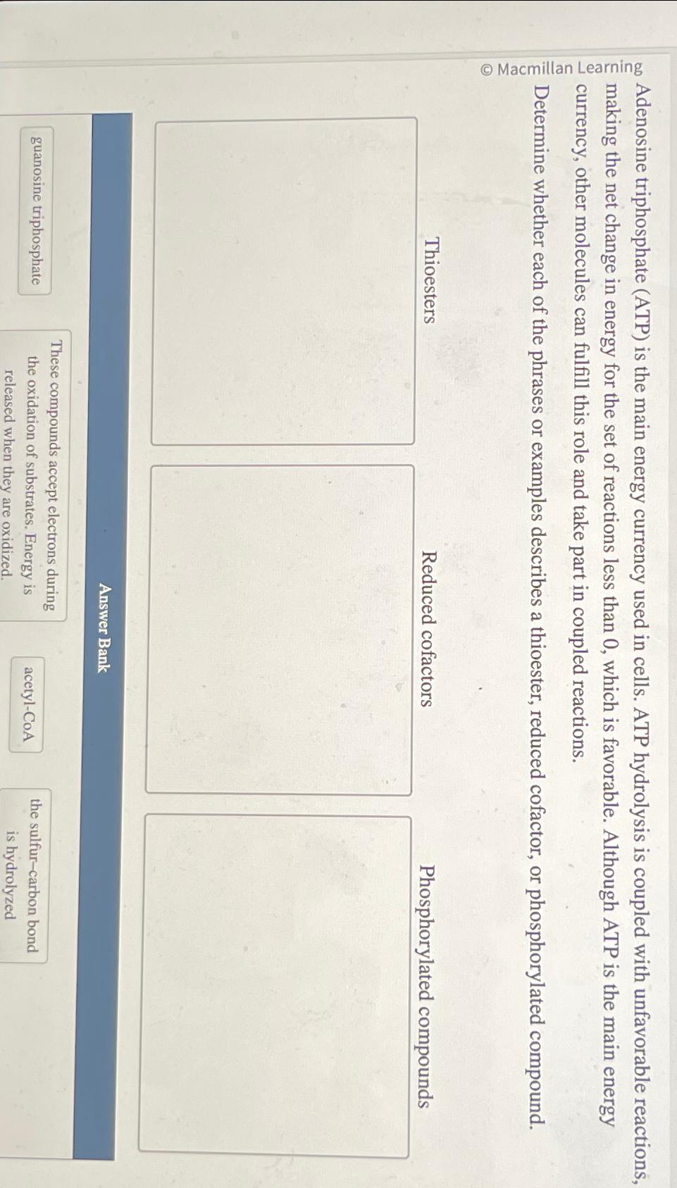 Solved Adenosine triphosphate (ATP) ﻿is the main energy | Chegg.com