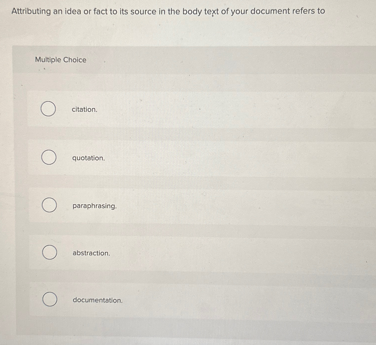 Solved Attributing an idea or fact to its source in the body | Chegg.com