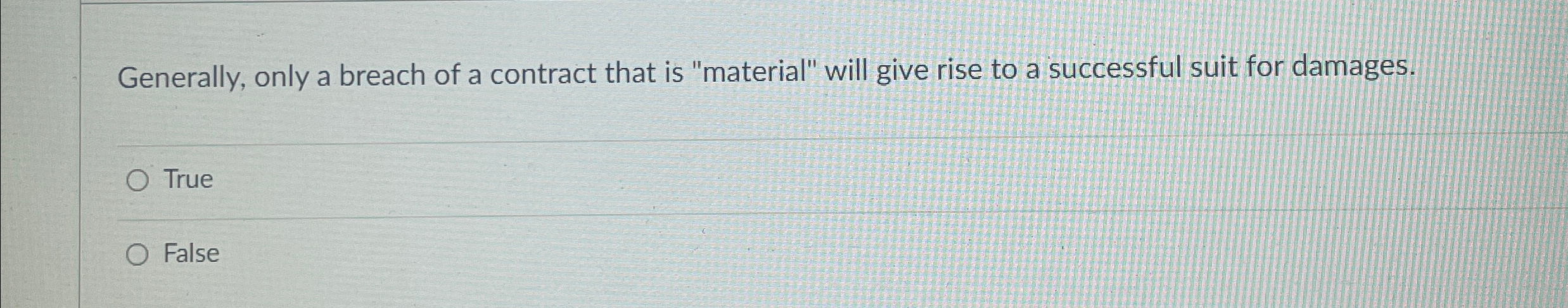Solved Generally, only a breach of a contract that is | Chegg.com