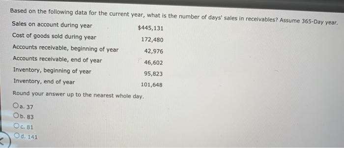 Solved Based on the following data for the current year, | Chegg.com