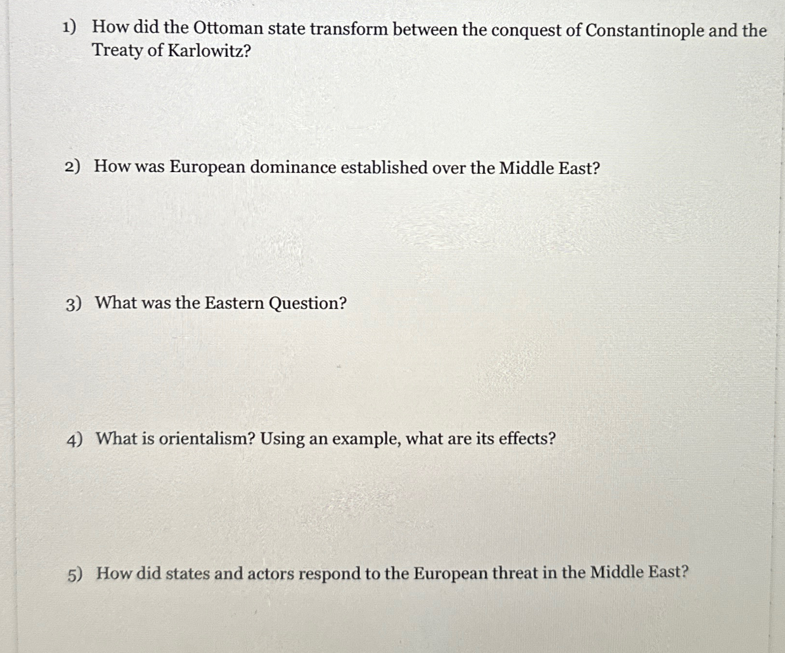 How did the Ottoman state transform between the | Chegg.com