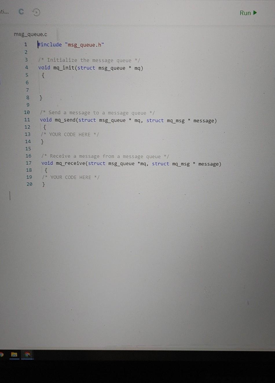 Solved msg queue_tester.c 1 #include 2 #include 3 #include | Chegg.com