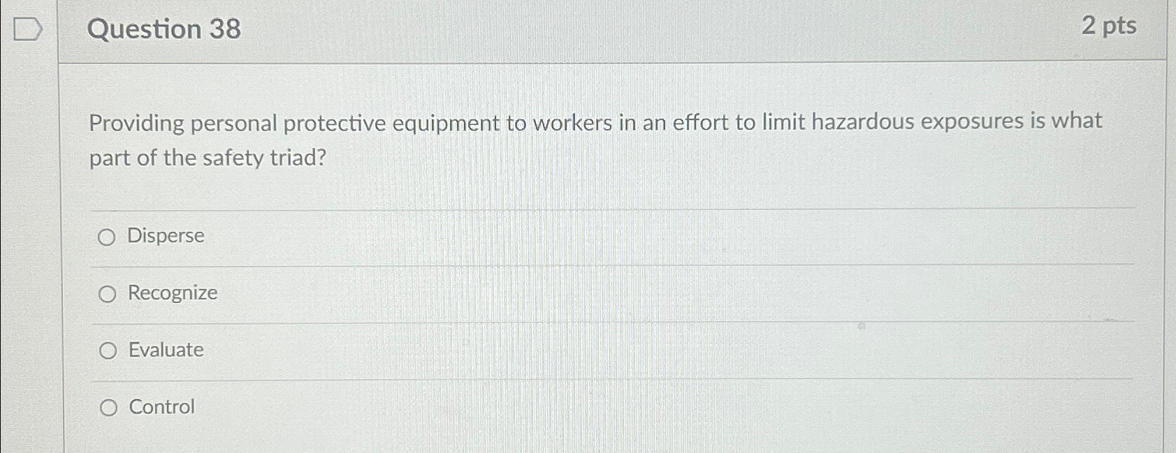 Solved Question 382 ﻿ptsProviding personal protective | Chegg.com