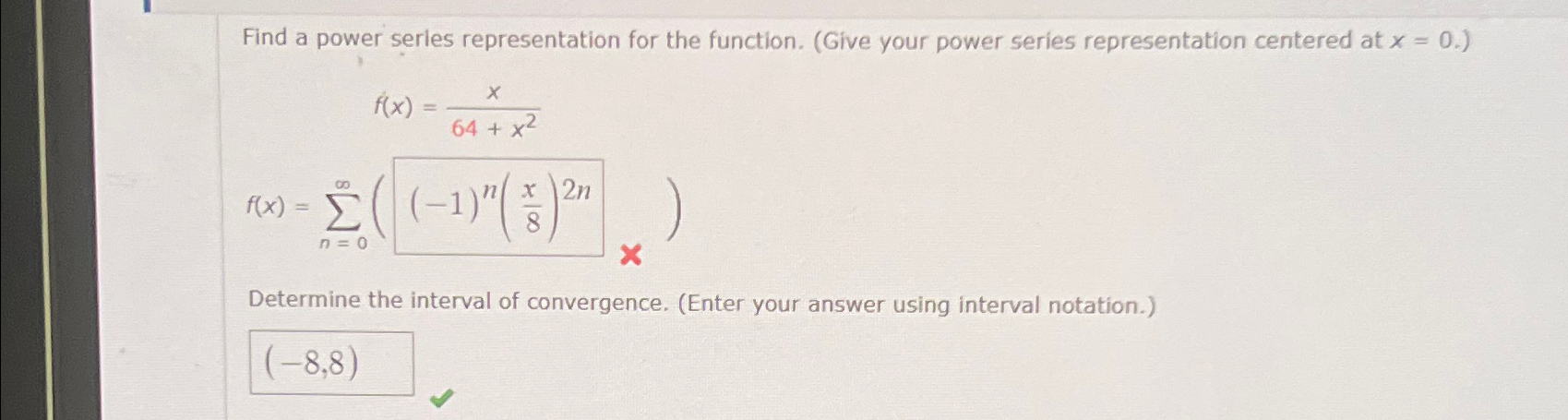 Solved Find a power series representation for the function. | Chegg.com