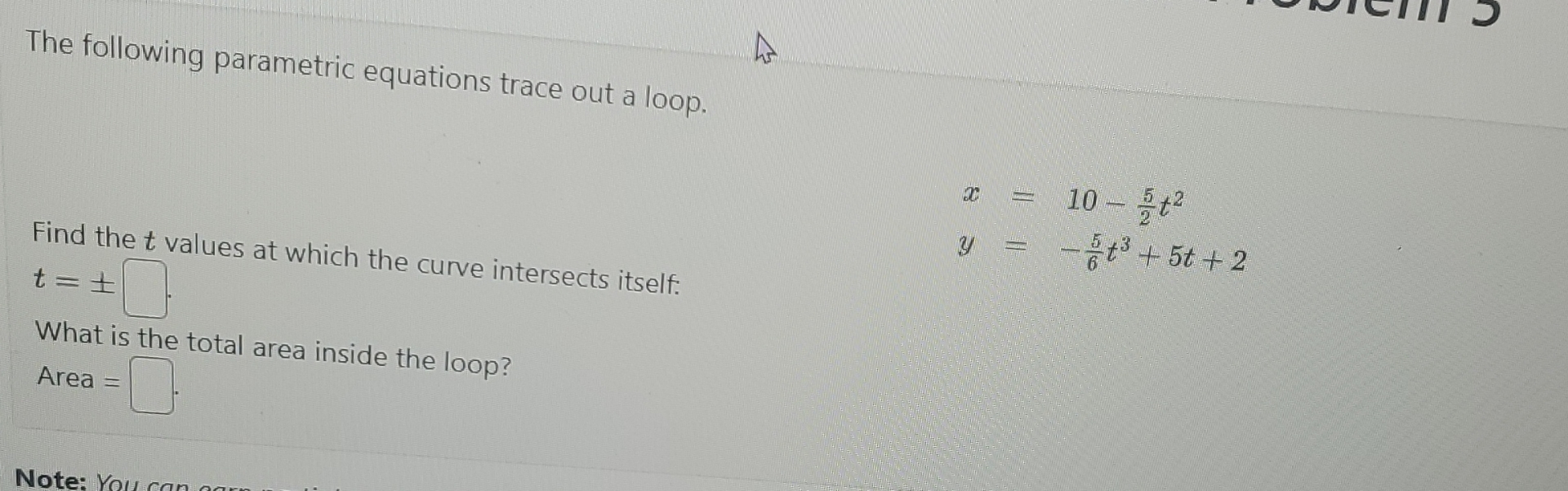 Solved The following parametric equations trace out a | Chegg.com