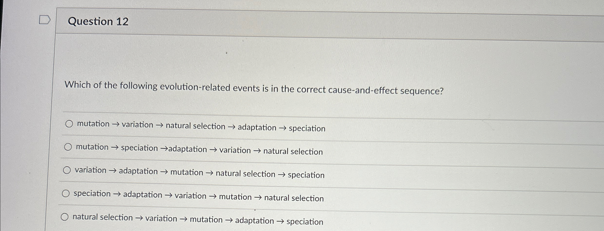 Solved Question 12Which of the following evolution-related | Chegg.com