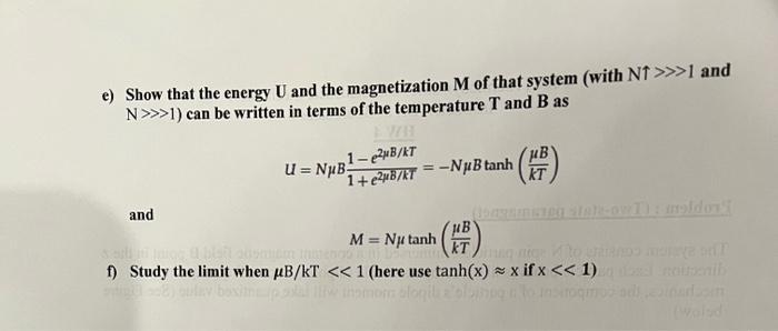 Solved Problem: (Two-state paramagnet) The system consists | Chegg.com