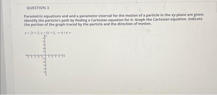Solved Parametric equations and and a parameter interval for | Chegg.com