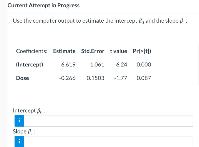 Solved Current Attempt in ProgressUse the computer output to | Chegg.com