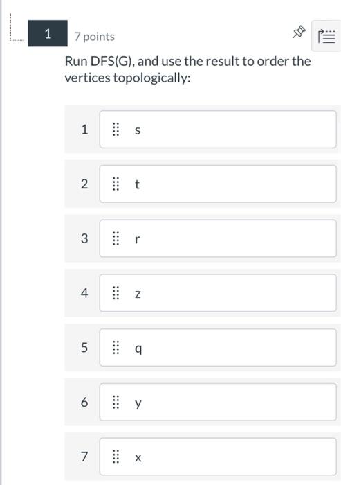 Solved Instructions Consider the directed acyclic graph G | Chegg.com
