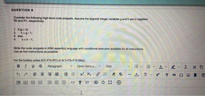 Solved QUESTIONS Consider the following high-level code | Chegg.com