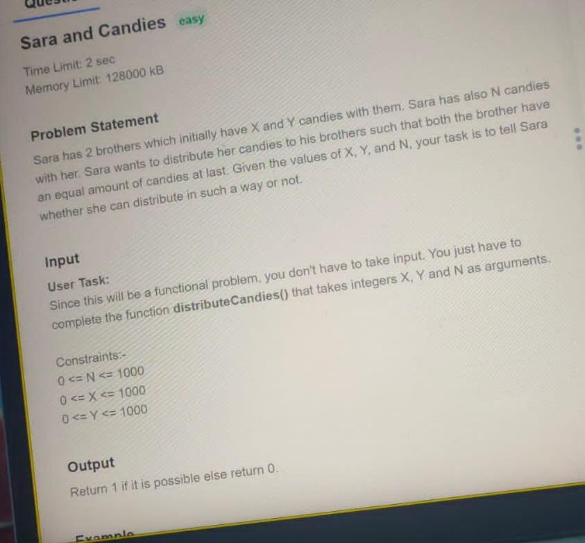 Solved Problem Statement Sara has 2 brothers which initially | Chegg.com