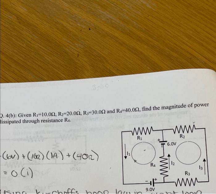 Solved Q. 4(b): Given R1=10.0Ω,R2=20.0Ω,R3=30.0Ω and | Chegg.com