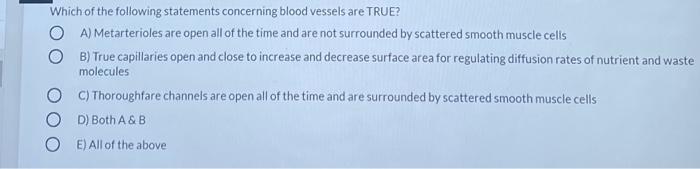 Solved Which of the following statements concerning blood | Chegg.com