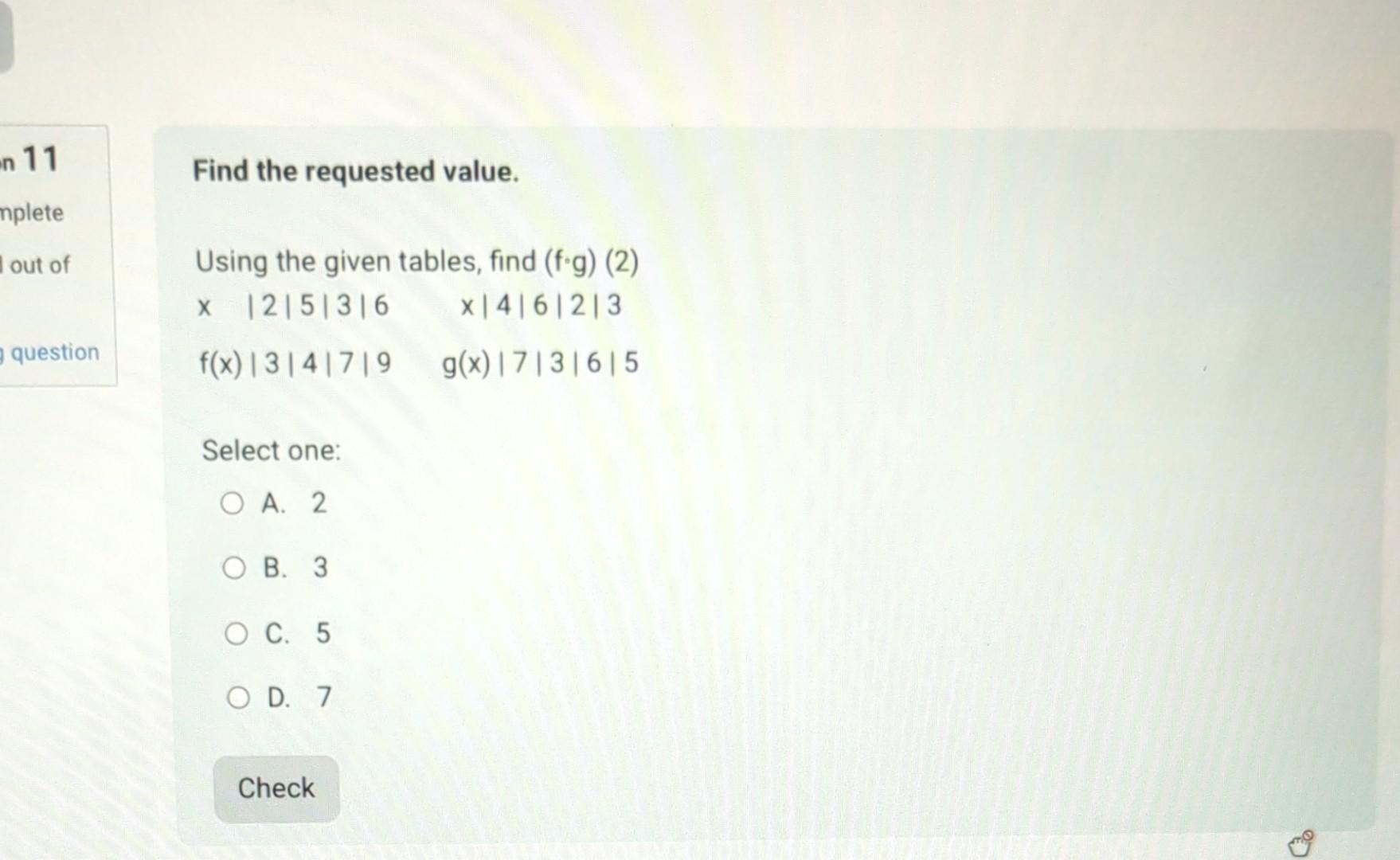 Solved Find The Requested Value Using The Given Tables