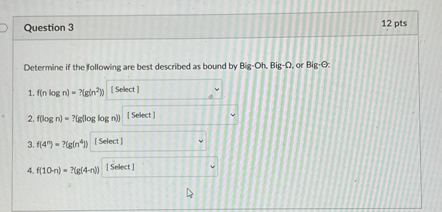 Solved Question 312ptsDetermine if the following are best | Chegg.com