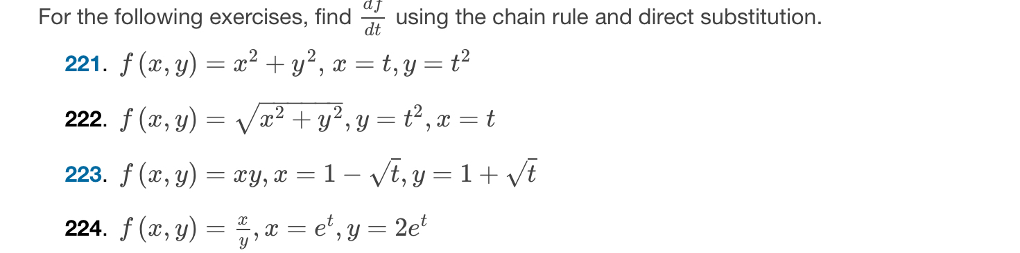 Solved For the following exercises, find afdt ﻿using the | Chegg.com