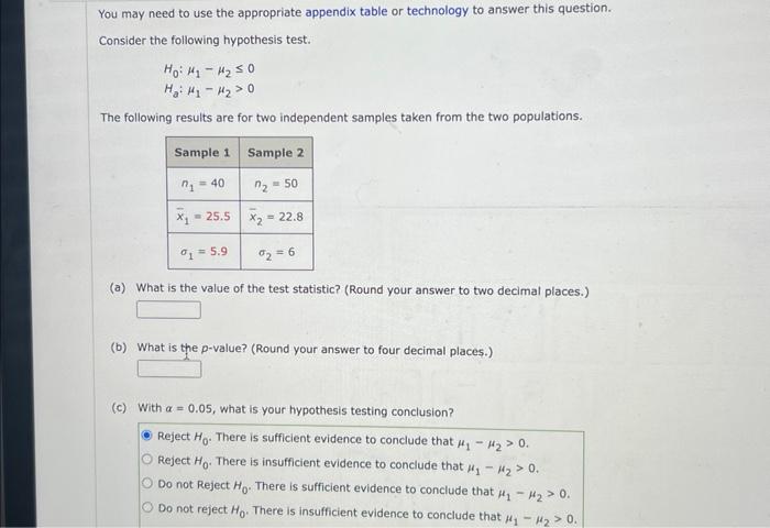 Solved You may need to use the appropriate appendix table or | Chegg.com