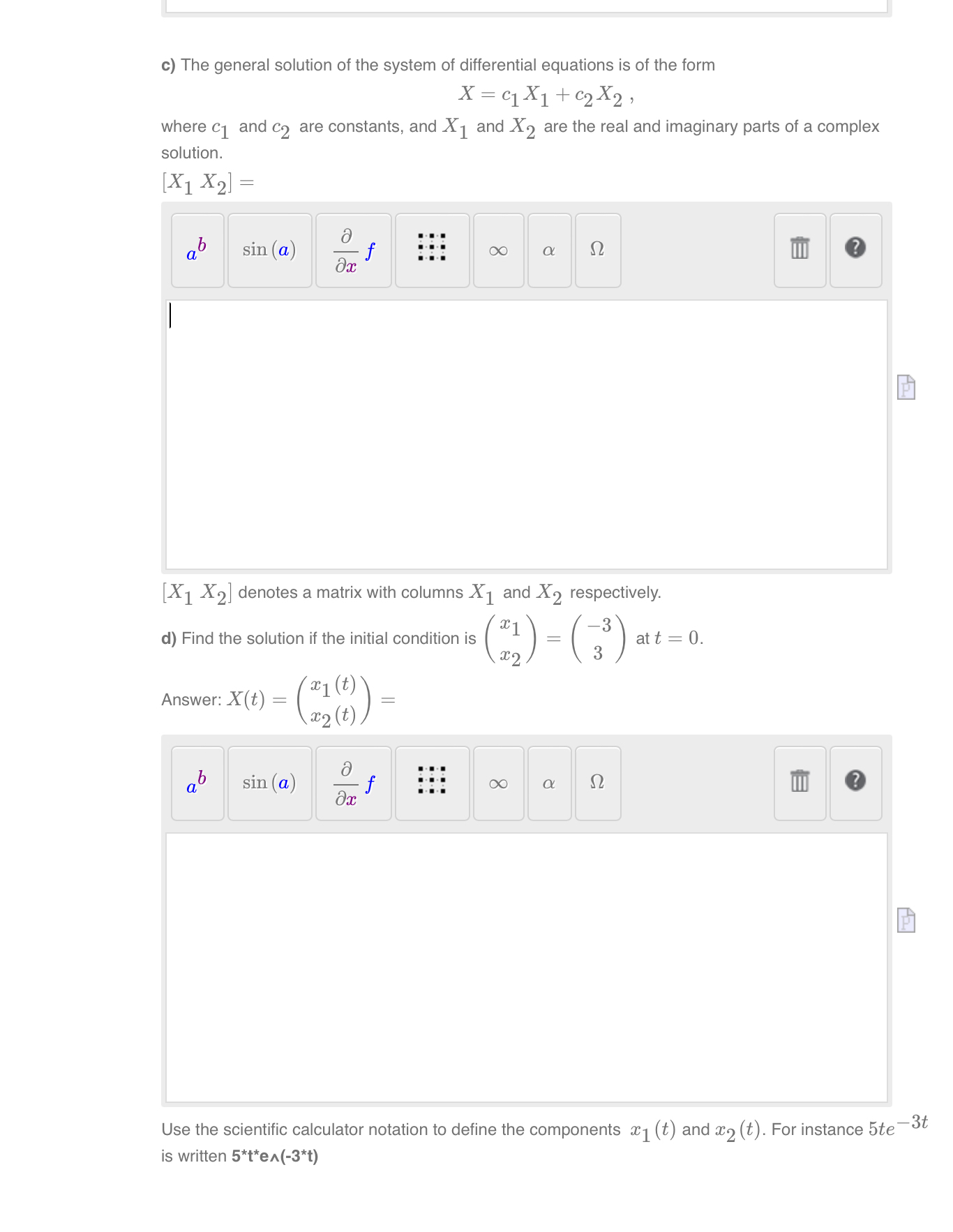 Solved Consider the system of differential | Chegg.com