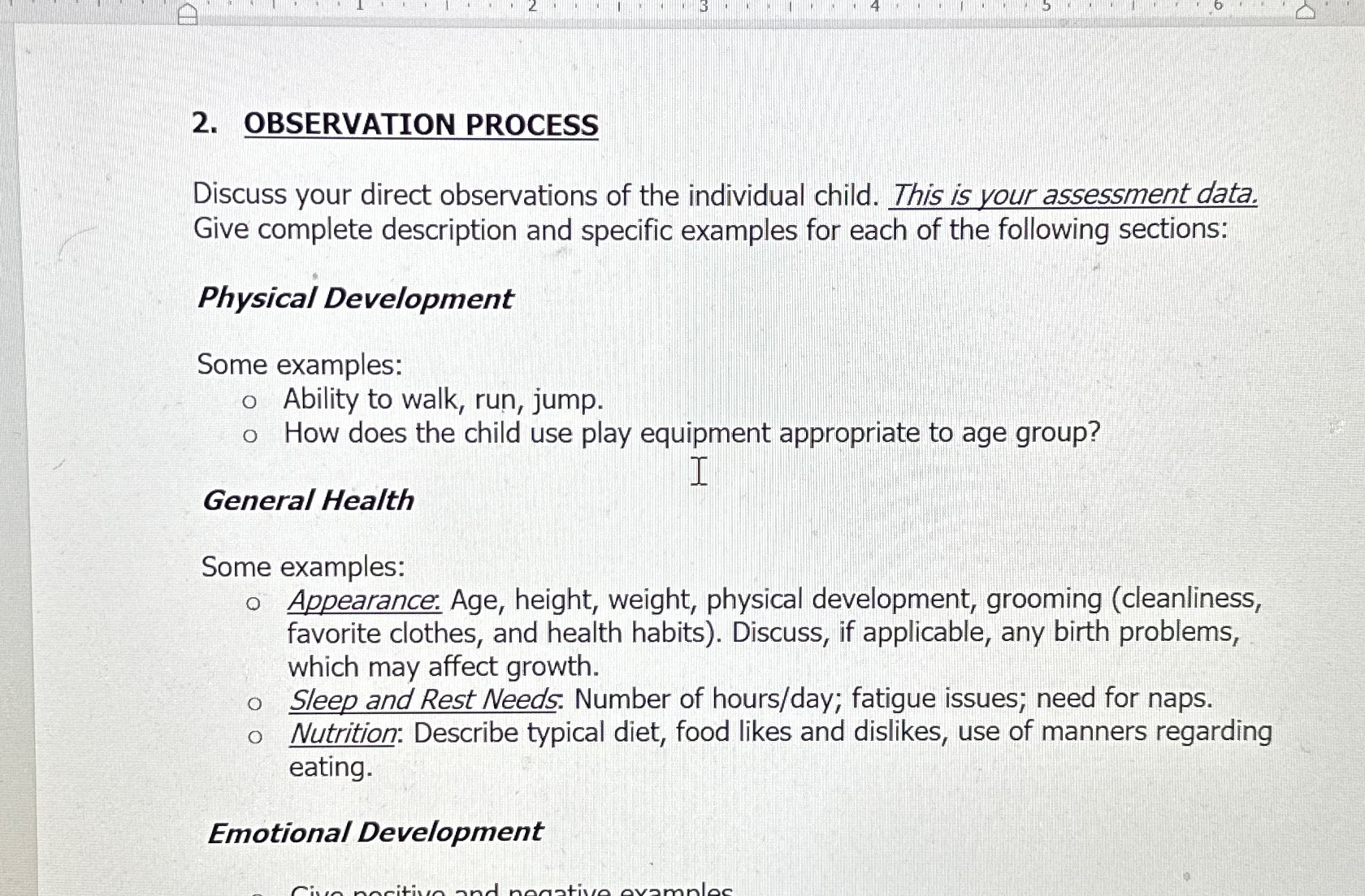 Solved OBSERVATION PROCESSDiscuss your direct observations | Chegg.com