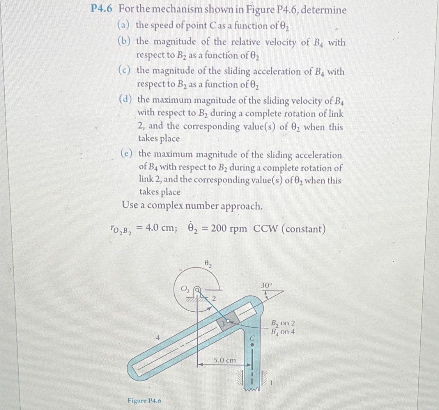 Solved Please show all your work!P4.6 ﻿For the mechanism | Chegg.com