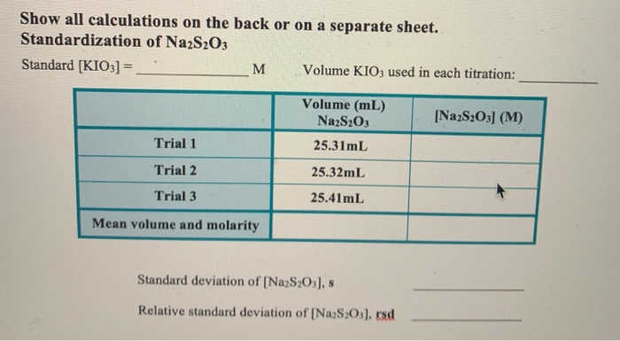 Solved Show all calculations on the back or on a separate | Chegg.com