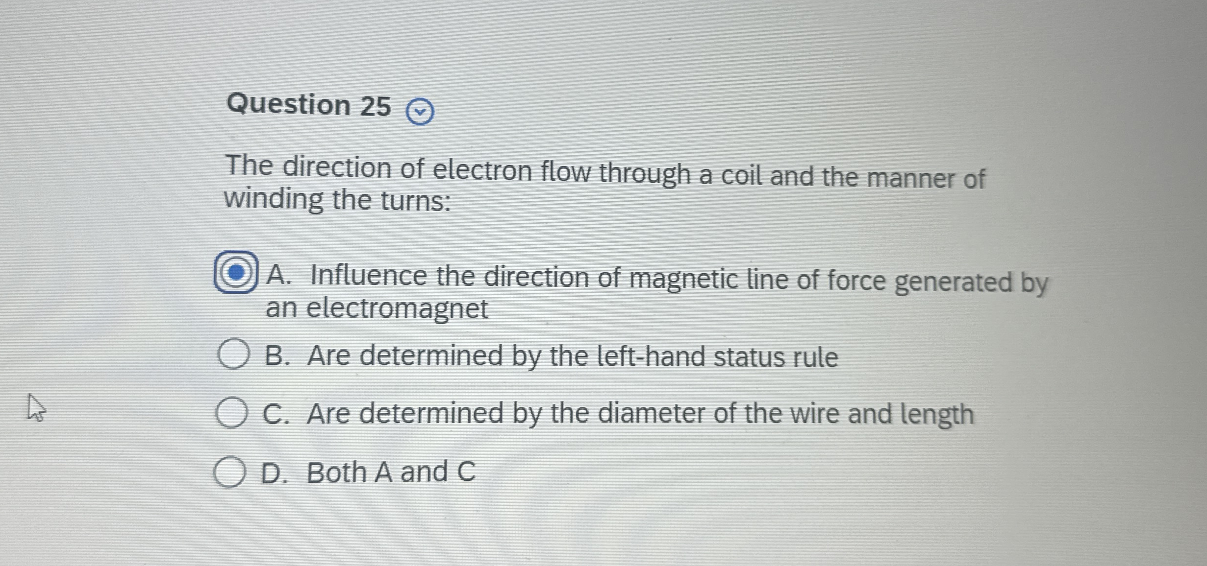 High Quality SOLUTION Question 25The direction of electron flow through a | Chegg.com