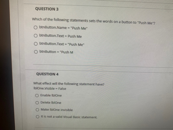 Solved QUESTION 1 When the user clicks a button, is raised. | Chegg.com