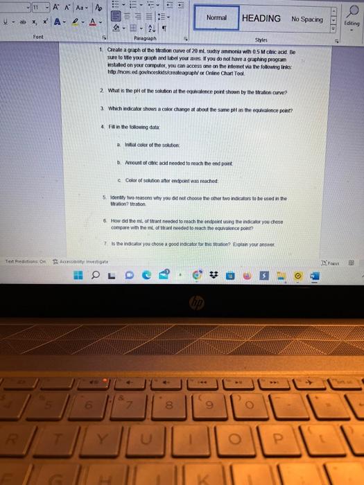 Solved Table 3: Titratien Data1. Create a graph of the | Chegg.com