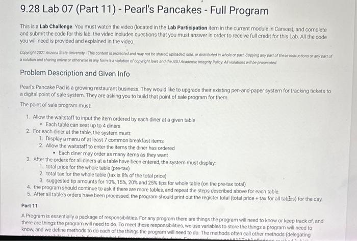 Solved This is a Lab Challenge. You must watch the video | Chegg.com