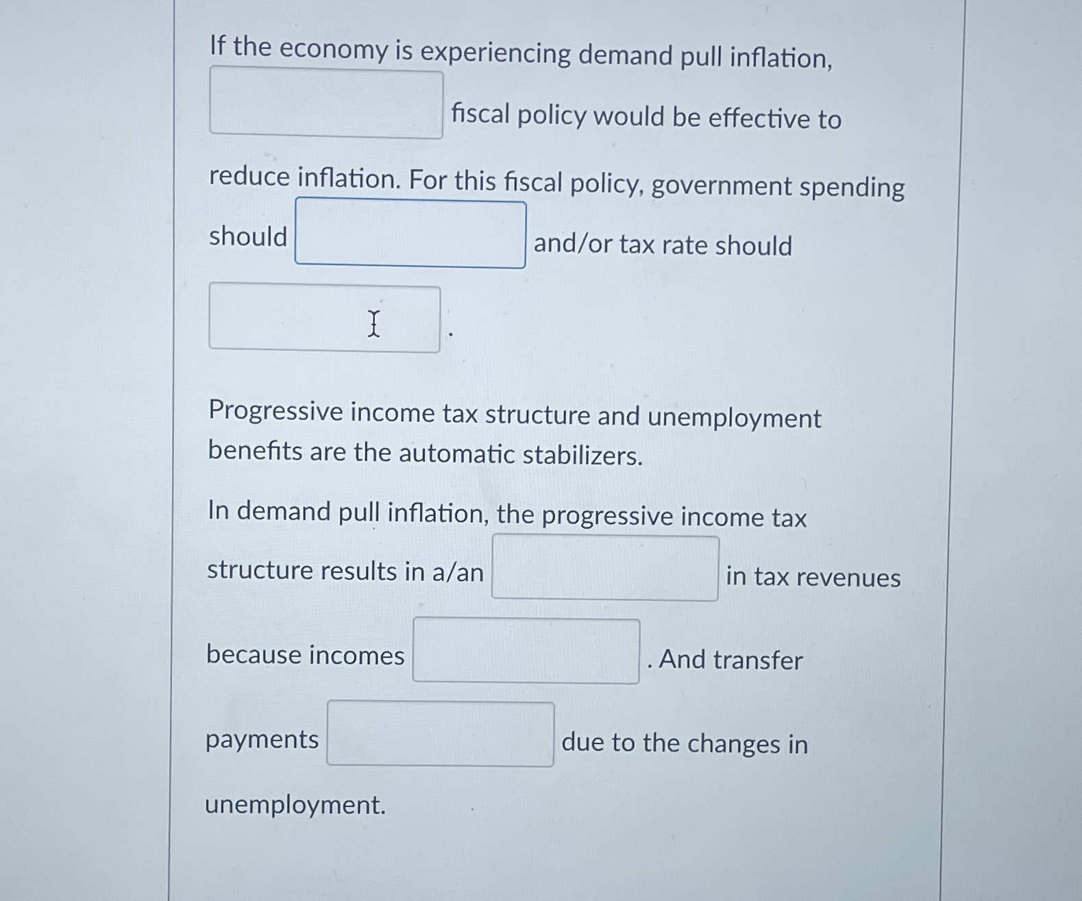 Solved If the economy is experiencing demand pull inflation, | Chegg.com