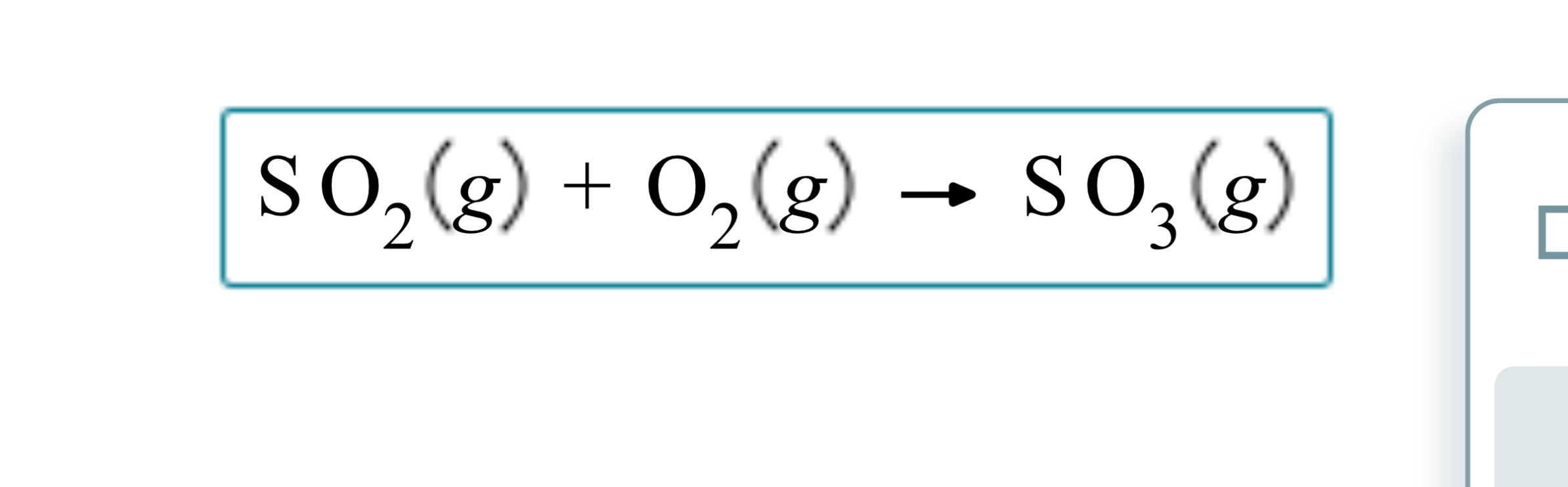 Solved SO2(g)+O2(g)→SO3(g)Balance the equation | Chegg.com