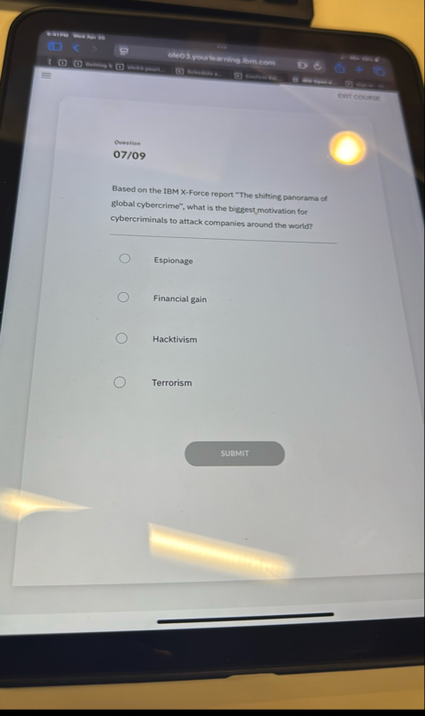 Solved Quenthisen07/09Based on the IBM X-Force report "The | Chegg.com