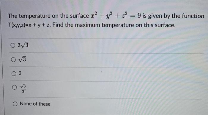 Solved Find A Unit Normal Vector To The Surface X 2y 3z 6 At