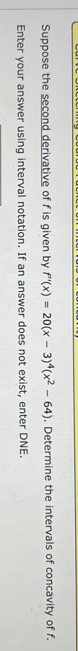 Solved Suppose the second derivative of f ﻿is given by | Chegg.com
