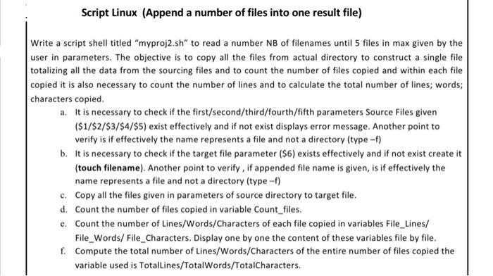 Solved Script Linux Append A Number Of Files Into One 